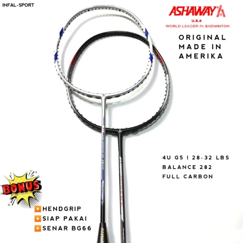 Jual ASHAWAY TI-TANIUM MESH RAKET BADMINTON ORIGINAL | Shopee Indonesia
