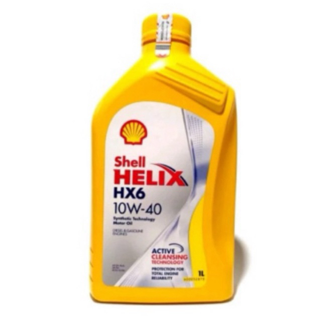 Jual Oli Shell Helix Hx6 1 Liter 10W-40 Oli Mesin Motor Mobil Hx 6 ...