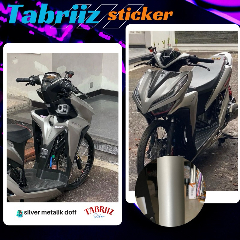Jual sticker skotlet silver doff silver glosy skotlet motor silver met ...