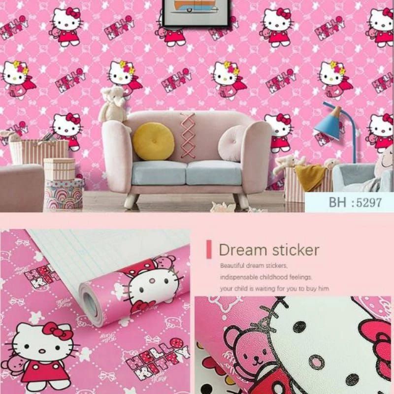 Jual Wallpaper Dinding Pink Wallpaper Dinding Karakter Wallpaper Dinding Kartun Wallpaper ...