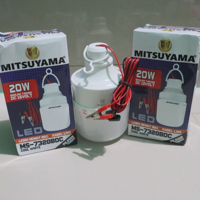 Jual Lampu Led Bohlam Dc 12 volt mitsuyama 20 watt +cable 1.5 meter | Shopee Indonesia