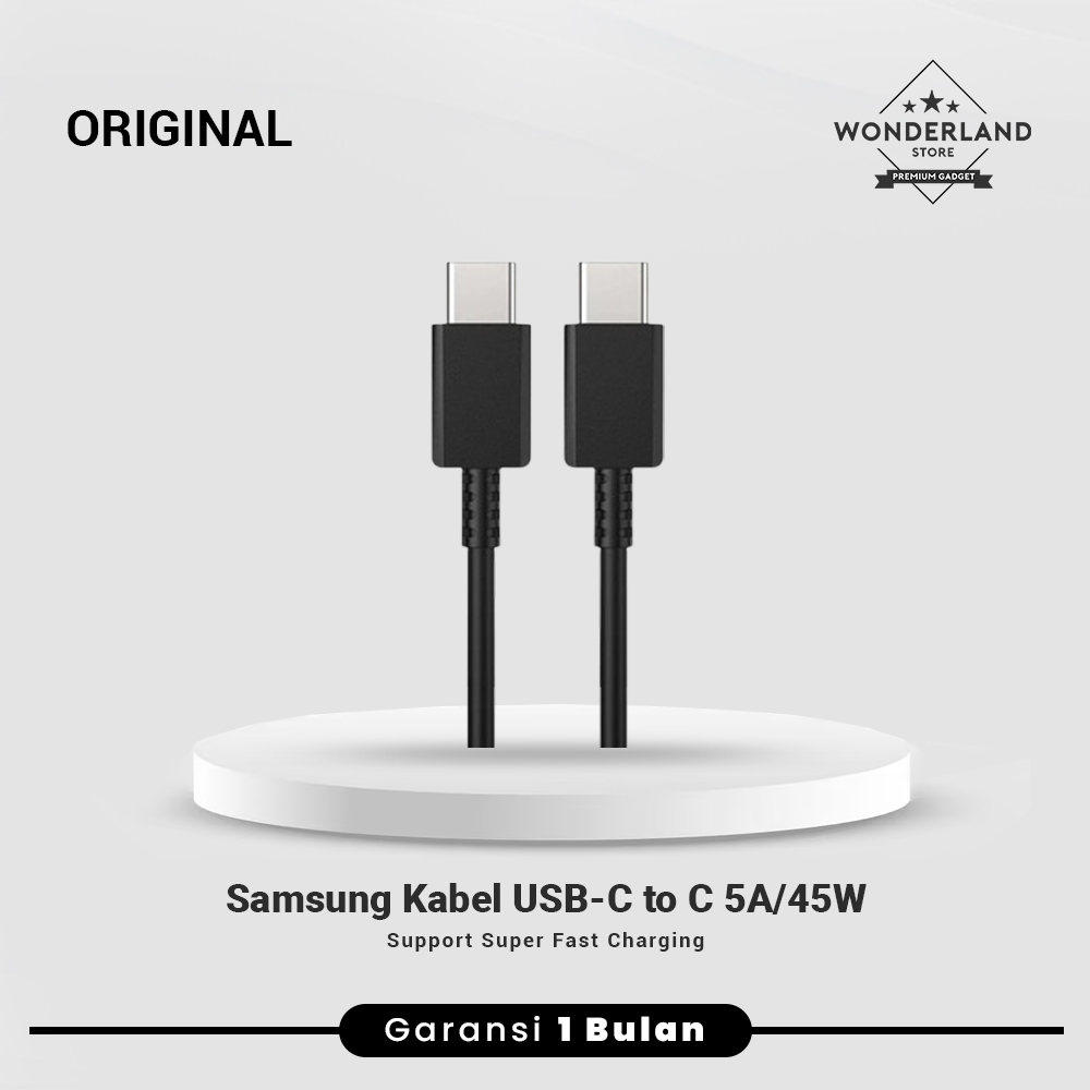 Jual Samsung Kabel Data Type C to C Super Fast Charging 5A 25W 45W S20 ...