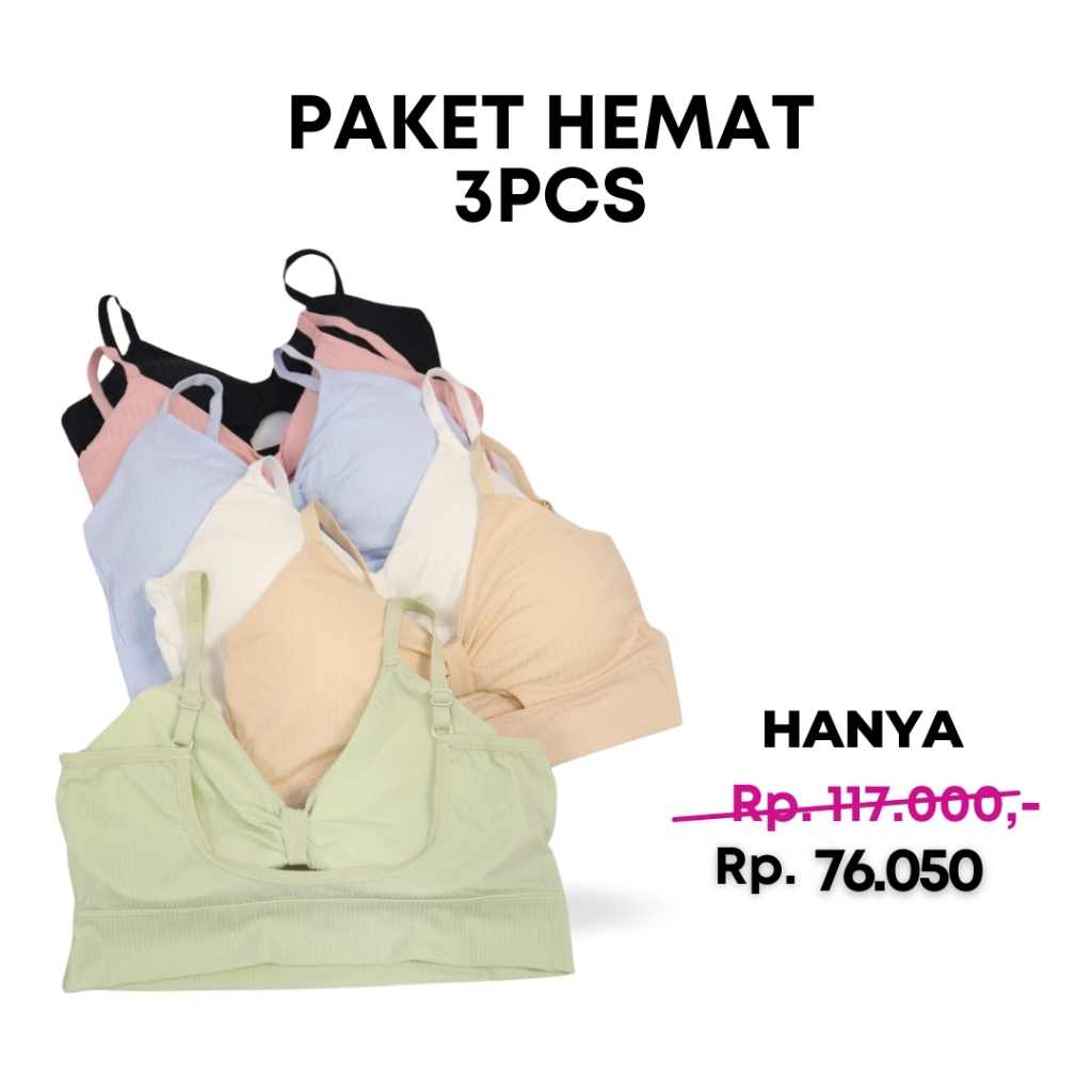 Jual 3pcs Sport Bra// BraBralette Korea Sexy // Tanpa Kawat Bra Premium ...
