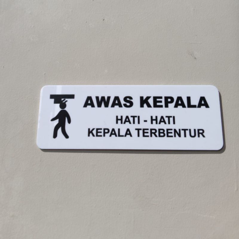 Jual Signage Awas Kepala Hati Hati Kepala Terbentur | Petunjuk Arahan ...