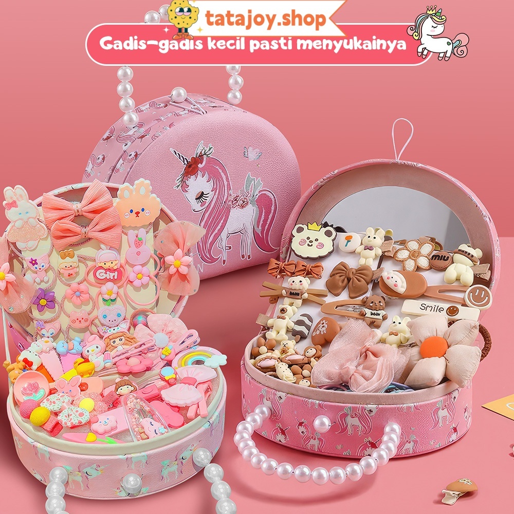 Jual Tatajoy Jepit rambut Anak ikat rambut jepit rambut box unicorn ...