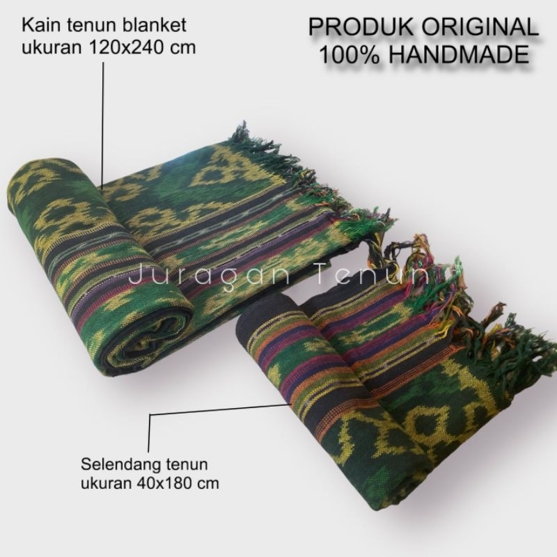 Jual KAIN SET - KAIN TENUN BLANKET DENGAN SELENDANG | Shopee Indonesia