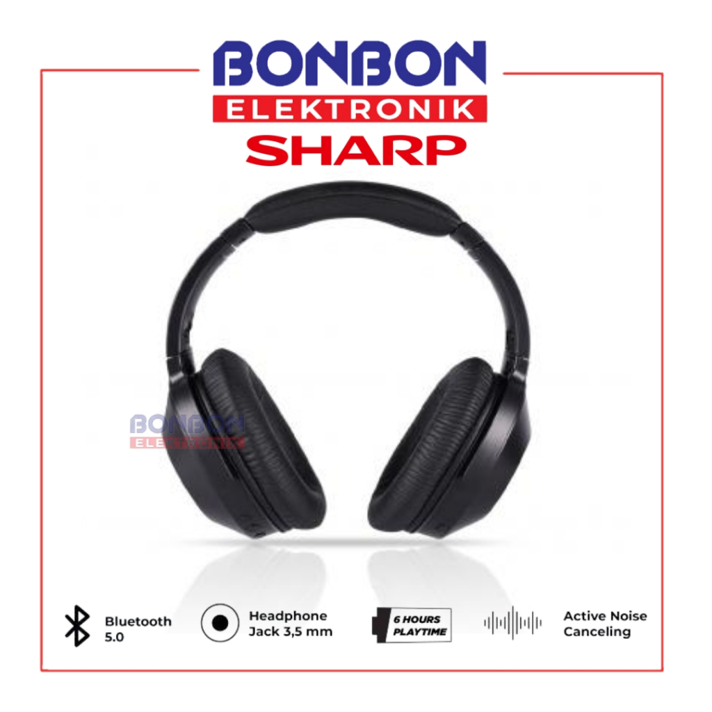 Jual SHARP Headphones Bluetooth HP-60 / HP 60 / Wireless Headphone HP60 ...