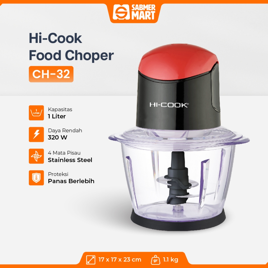 Jual Hi-Cook Food Chopper / Blender Daging 320 W Tipe CH-32 | Shopee ...