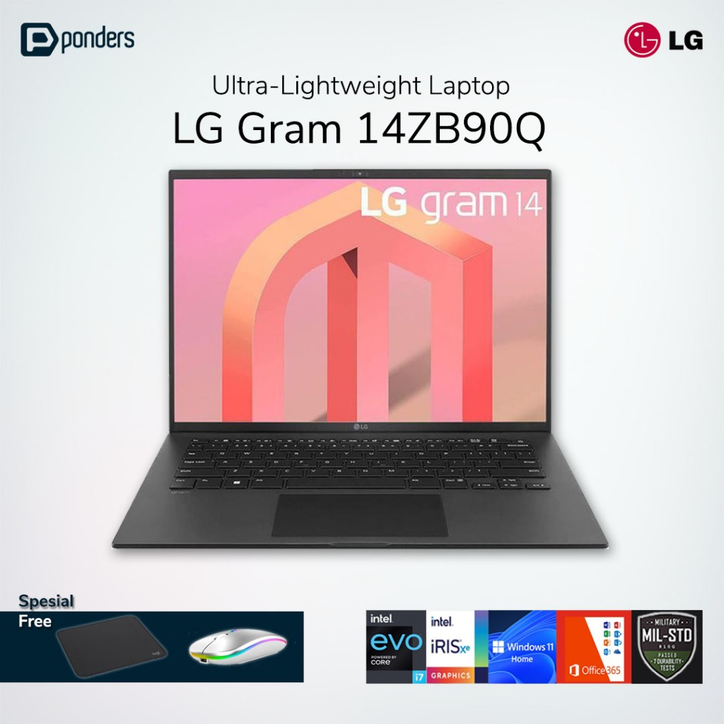Jual Laptop 14 Inch LG Gram 14ZB90Q Core i7-1260P / 512GB - 16GB - Windows 11 | Shopee Indonesia