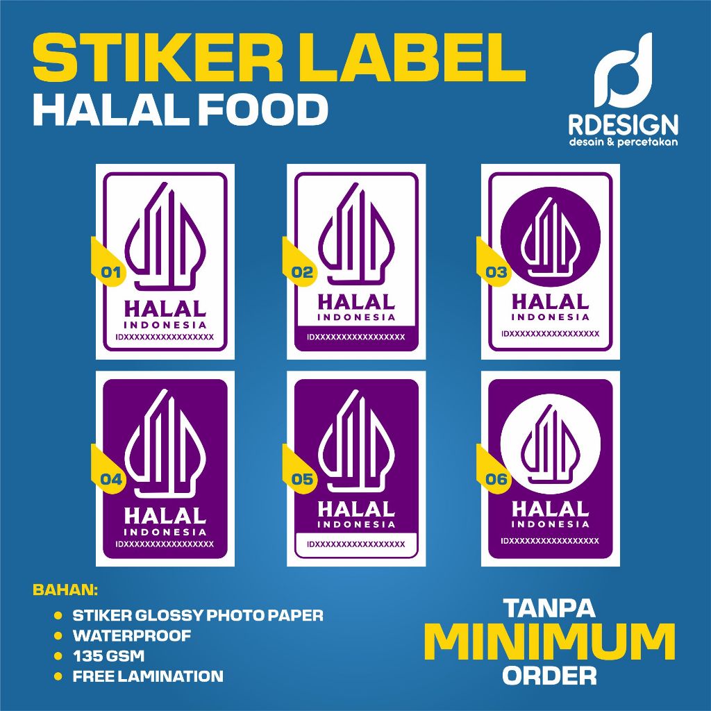 Jual STIKER HALAL FOOD DENGAN NOMOR ID RESTO TERDAFTAR | Shopee Indonesia