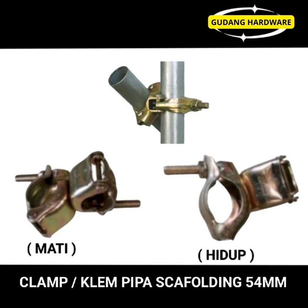 Jual klem / clamp pipa scafolding 54mm ( plat besi tebal ) | Shopee ...