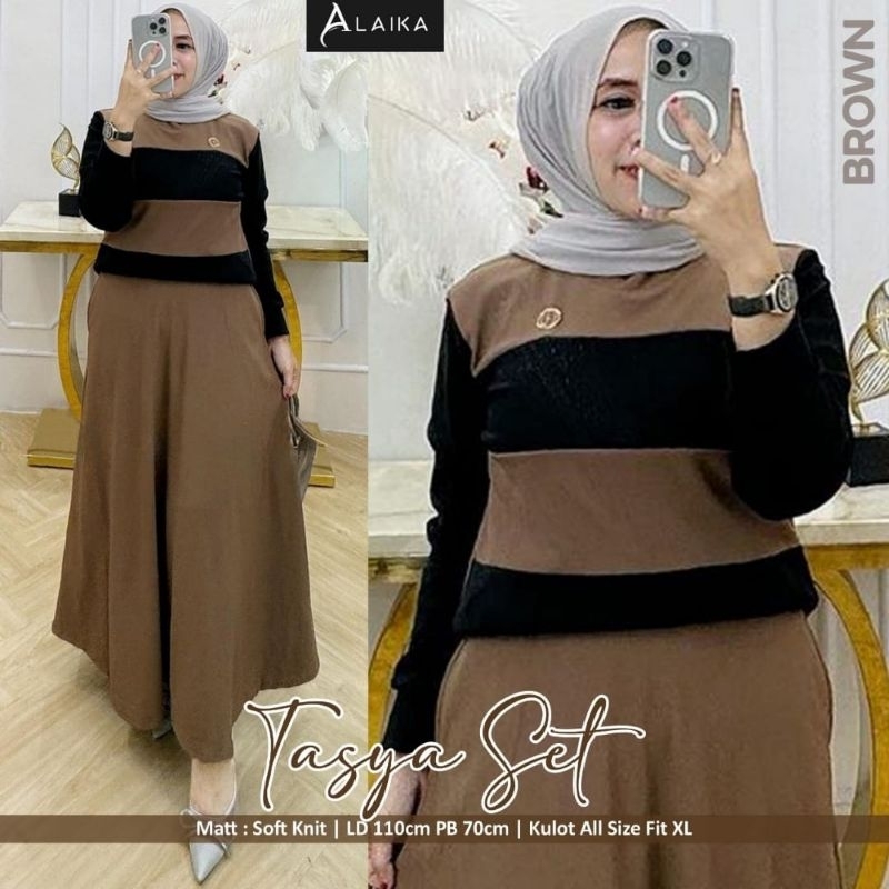 Jual OKKY TASYA ONE SET (atasan+kulot) matt soft knit ORI BY ALAIKA ...