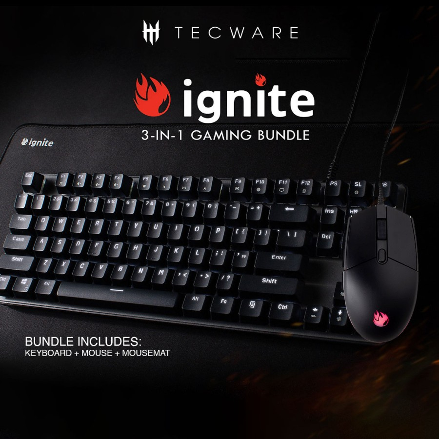 Jual TECWARE IGNITE Gaming Bundle 3 in 1 Mouse GAMING, Keyboard GAMING ...
