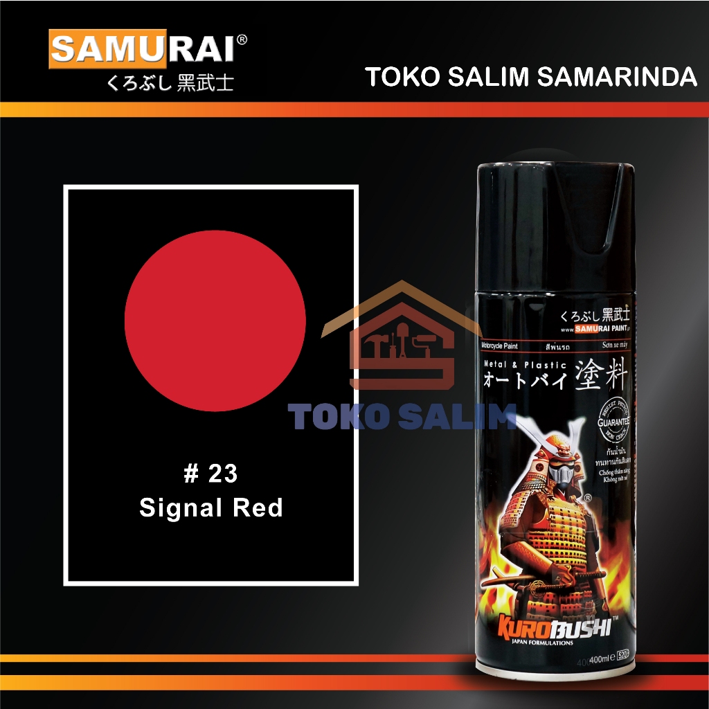 Jual Cat Semprot Samuraipaint / Pilox Samurai Paint Standard Colour ( Signal Red ) / #23 / 400 ...