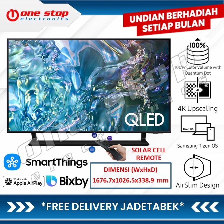 Jual SAMSUNG 75Q60D / Q60D QLED 4K UHD Tizen OS Smart TV 75 Inch - QA75Q60DAKXXD | Shopee Indonesia