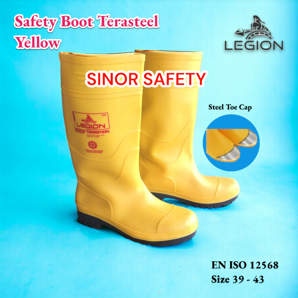 Jual Sepatu Boot Rubber Safety LEGION TERASTEEL Steel Toe Proyek ...