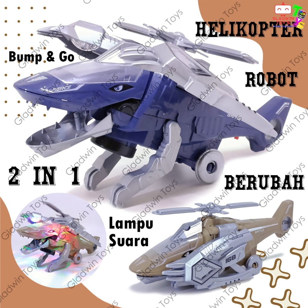Jual MAINAN HELI ROBOT MONSTER DINOSAUR HELIKOPTER DINOSAURUS | Shopee ...