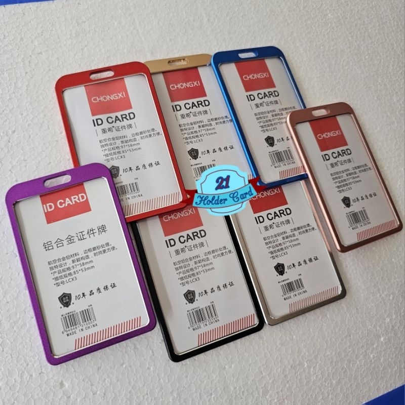 Jual Tempat Kartu Id Card Aluminium 2 Sisi Alumunium | Shopee Indonesia