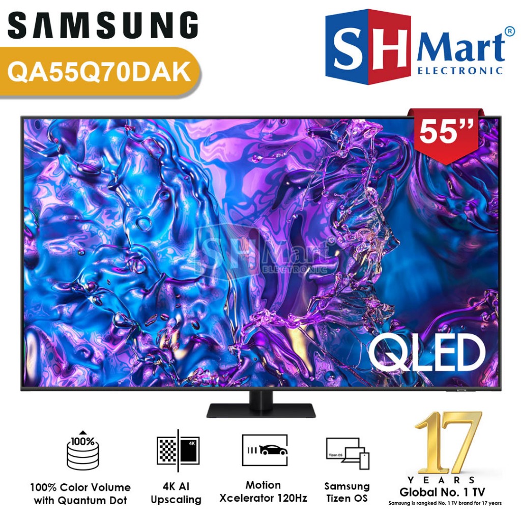 Jual SMART TV SAMSUNG 55 INCH 55Q70D QLED 4K UHD QA55Q70DAKXXD NEW 2024 GARANSI RESMI | Shopee ...