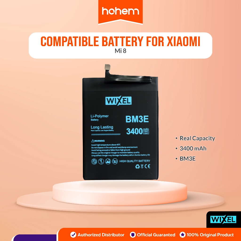 Jual WIXEL Baterai XiaoMi BM3E Mi8 Mi 8 Double Power Batre Batrai ...