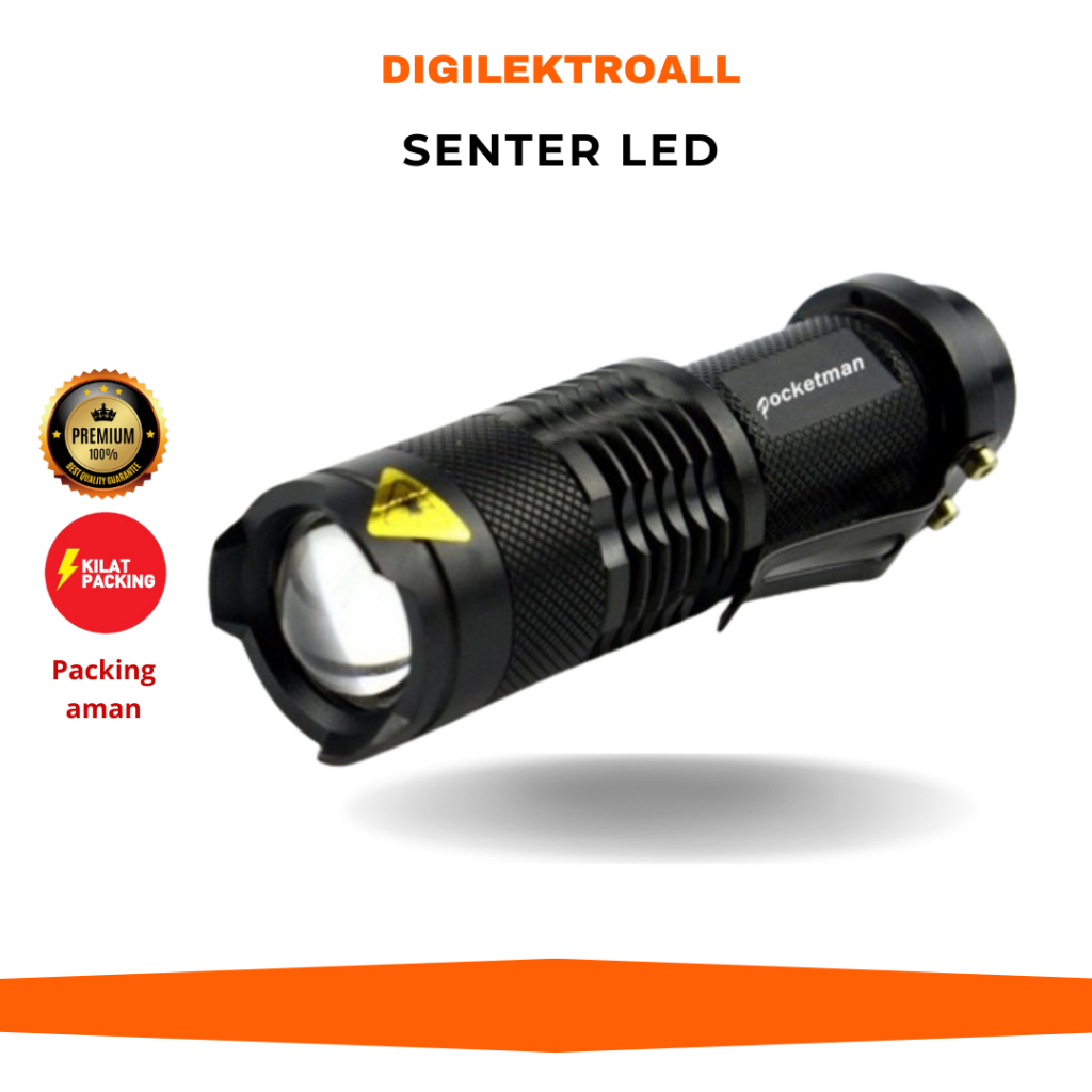 Jual Senter LED 2000 Lumens Waterproof Senter Flashlight Senter Super ...