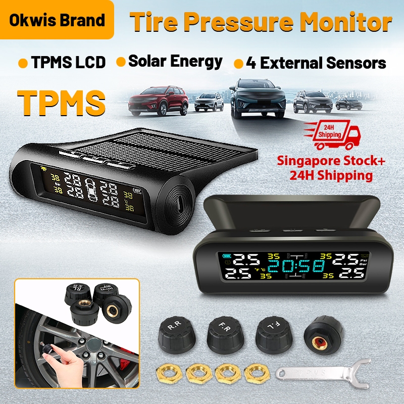 Jual TPMS Alarm Pengukur Tekanan Ban Mobil T1/T12 Tire Pressure Monitor ...