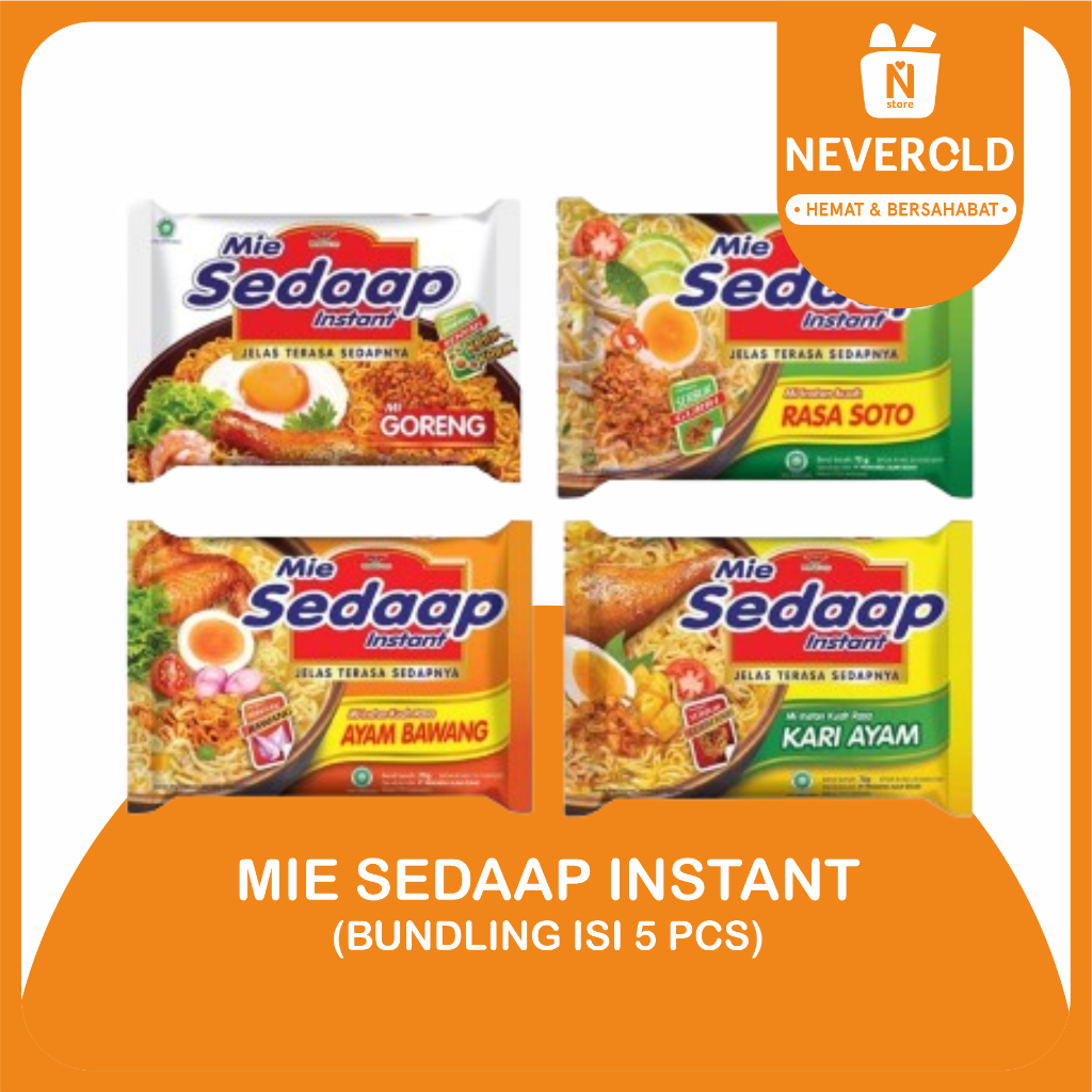 Jual MIE SEDAAP INSTANT ALL VARIANT @75GR - (BUNDLING ISI 5) | Shopee ...