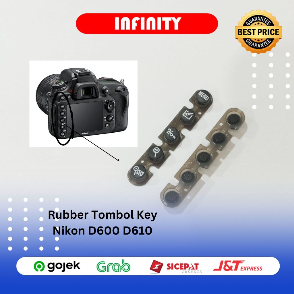 Jual Karet Rubber Tombol Button Keypad Menu Nikon D600 D610 | Shopee ...