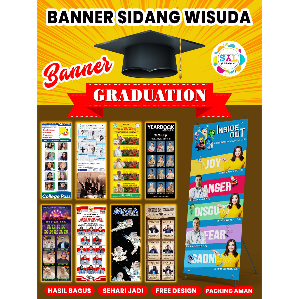 Jual BANNER SIDANG LULUS KULIAH SPANDUK SEMPRO GRADUATION BANNER WISUDA ...