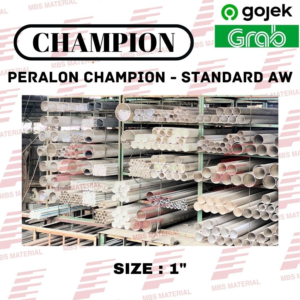 Jual Pipa Peralon Merek Champion PVC Standard AW - Size 1" inch ...