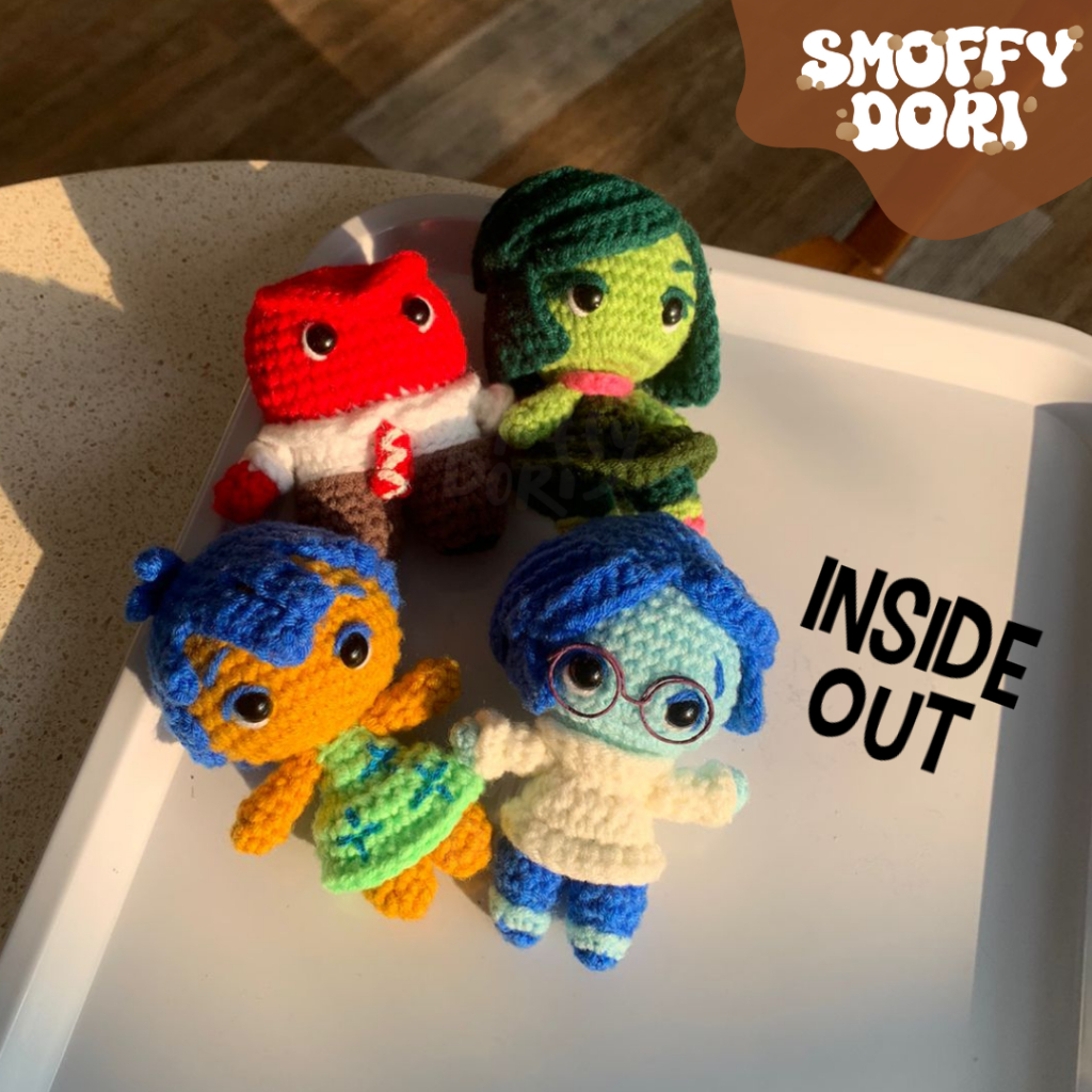 Jual [READY STOCK] Plush Crochet Knitted Doll Boneka Inside Out Joy ...