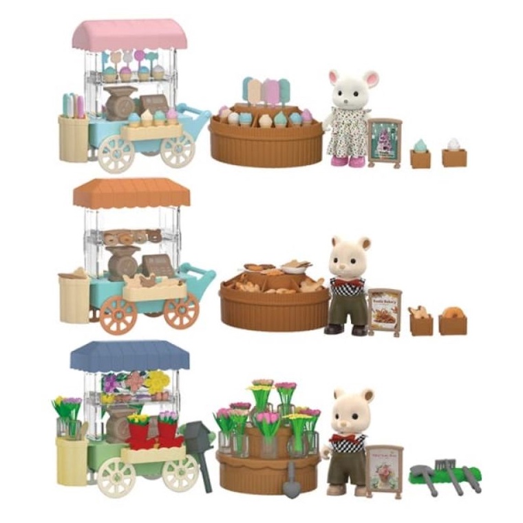 Jual KODE F19O koala diary dollhouse trolley cart stall booth shop ...