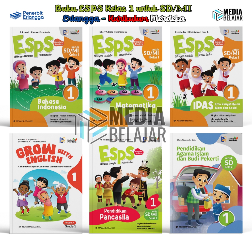 Jual Buku ESPS Kelas 1 SD Kurikulum Merdeka Revisi Terbaru 2024 - Erlangga Original & Lengkap ...