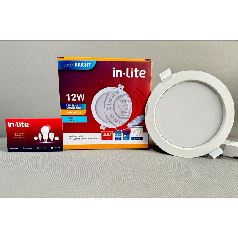 Jual LAMPU LED PLAFON INLITE SLIM DOWNLIGHT 12W 12 WATT - INDS602R | Shopee Indonesia