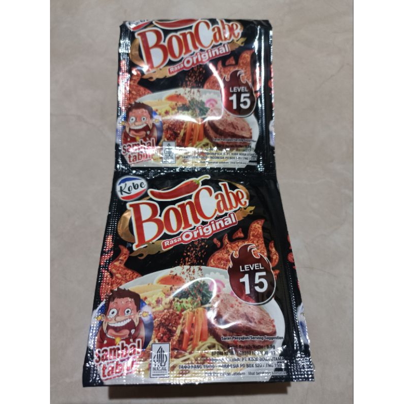Jual BON CABE KOBE RASA ORIGINAL LEVEL 15 5,5G ISI 12 SACHET | Shopee ...