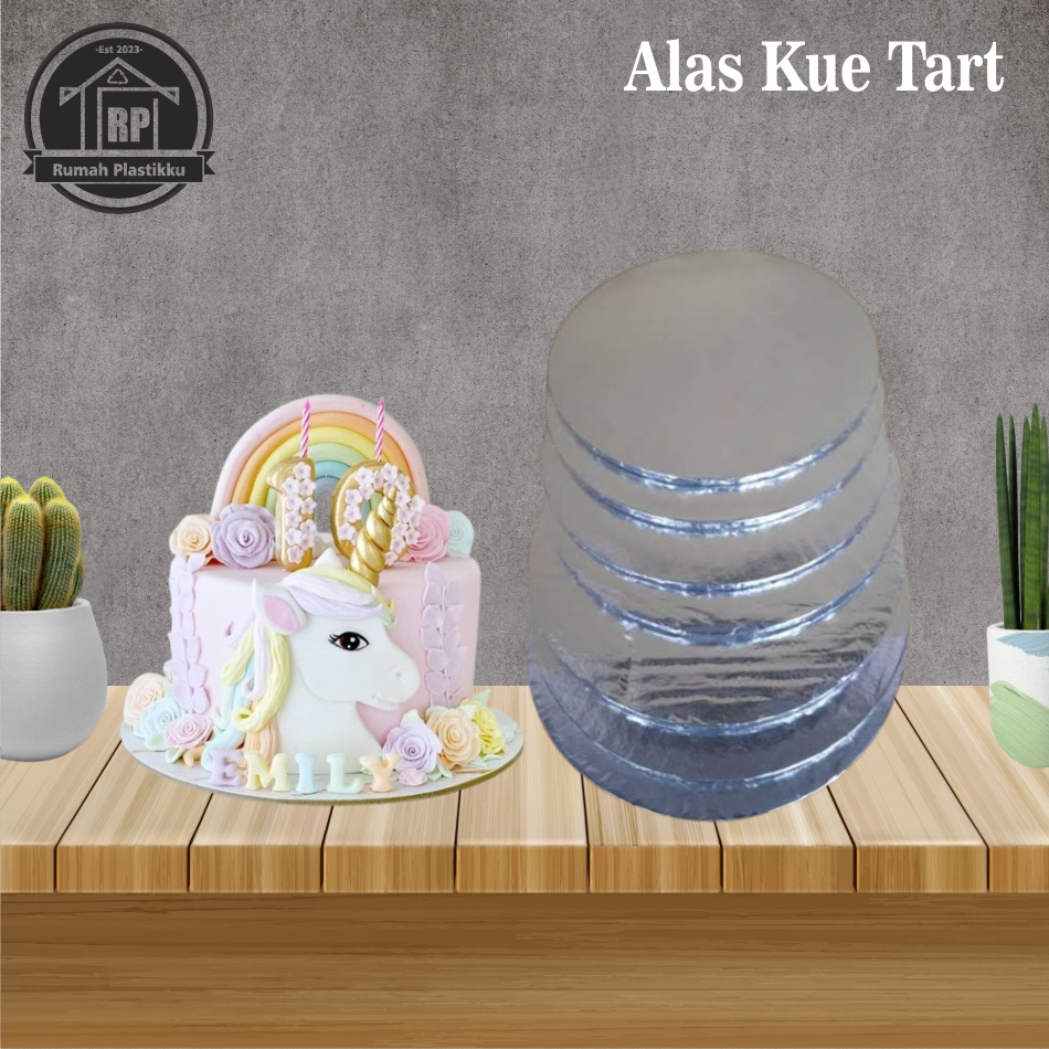 Jual Alas kue Tart Cake / Bulat / Warna Silver | Shopee Indonesia