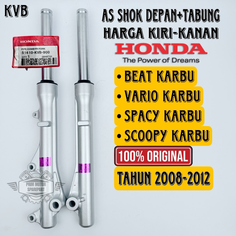 Jual ORIGINAL AS SHOCK SHOK DEPAN+TABUNG BEAT KARBU, VARIO KARBU ...