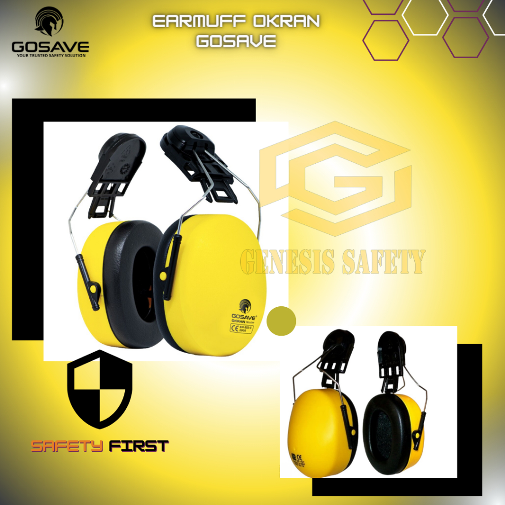 Jual Earmuff Helmet Safety OKRAN 28 dB Penutup Telinga Cantel Helm ...