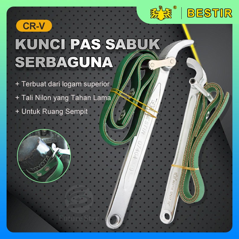 Jual Kunci Kulit Sabuk Belt Strap Opener Wrench Plumbing 9" 12" Inch ...