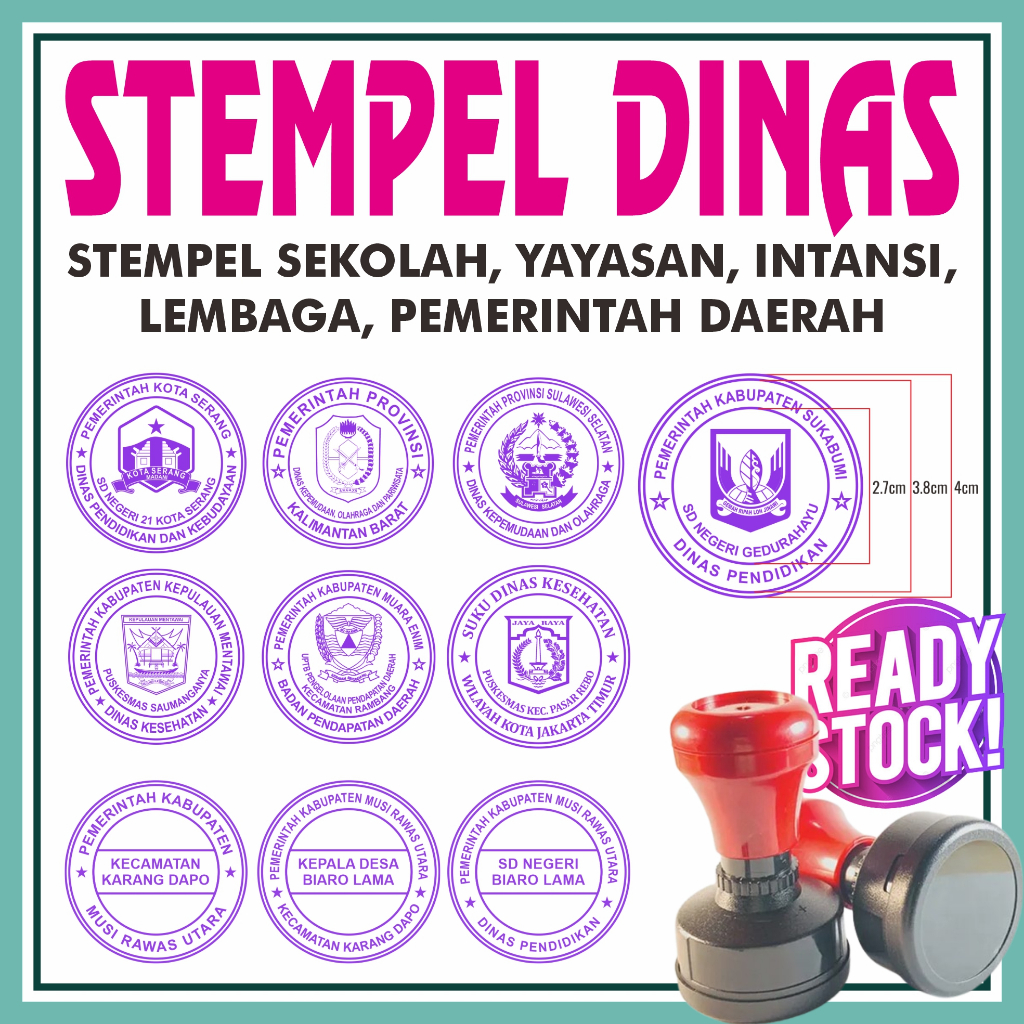 Jual Stempel, Stempel Custom, Sekolah, Lembaga, Stempel RT/RW, Instansi ...