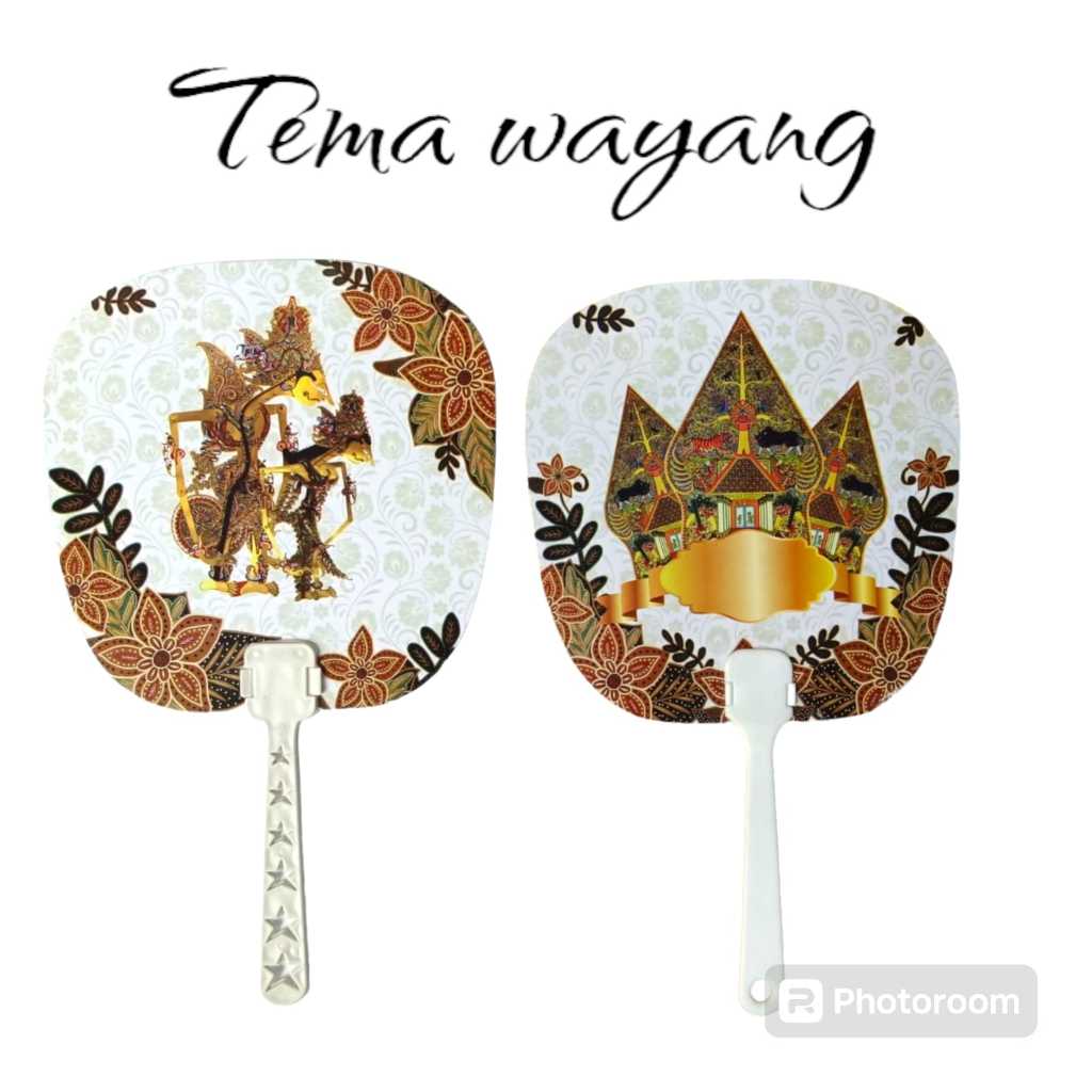 Jual Souvenir Kipas gagang tema wayang isi 50 pcs | Shopee Indonesia