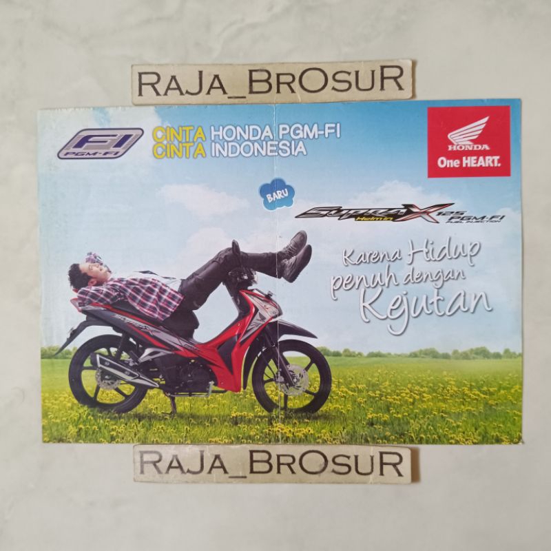 Jual Poster brosur katalog flyer Honda Supra X 125/Supra X125 Helm in ...