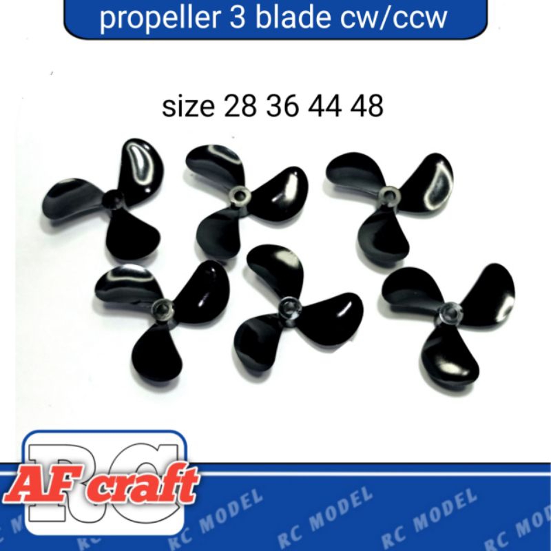 Jual propeller RC boat as 4mm size 28-36-44-48 CW-CCW | Shopee Indonesia