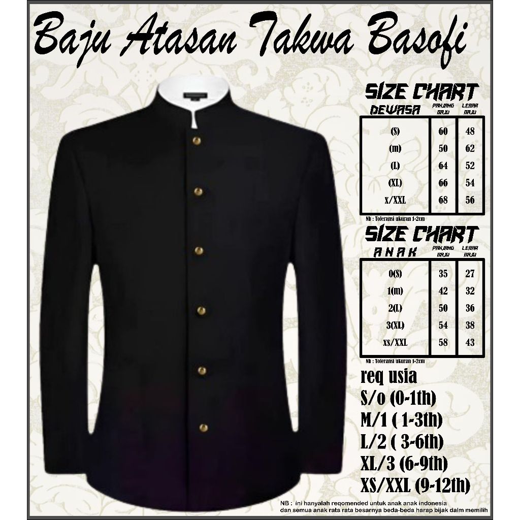 Jual BAJU ATASAN BASOFI DEWASA BESKAP BAJU ADAT JAWA | Shopee Indonesia