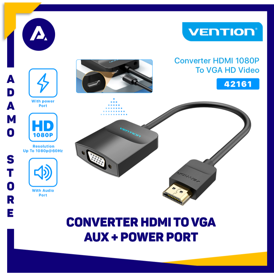 Jual Vention Converter HDMI to VGA + Audio & Micro USB - 42154 / 42161 | Shopee Indonesia