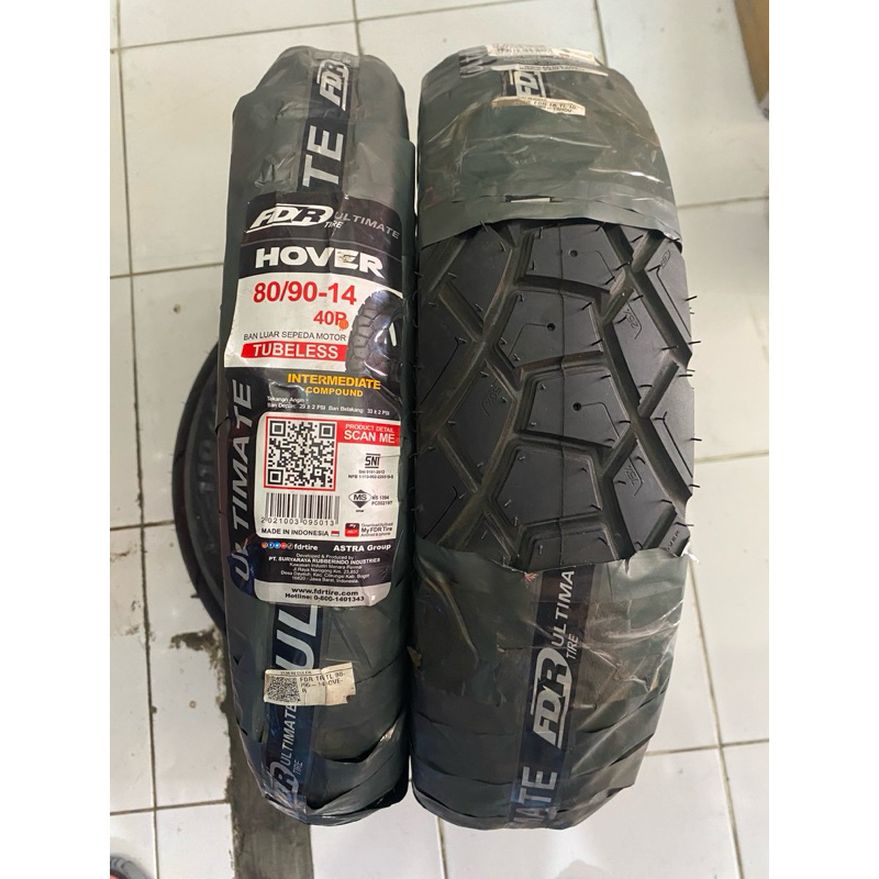 Jual Ban FDR Ultimate Hover 80/90-14(Tubeless) | Shopee Indonesia