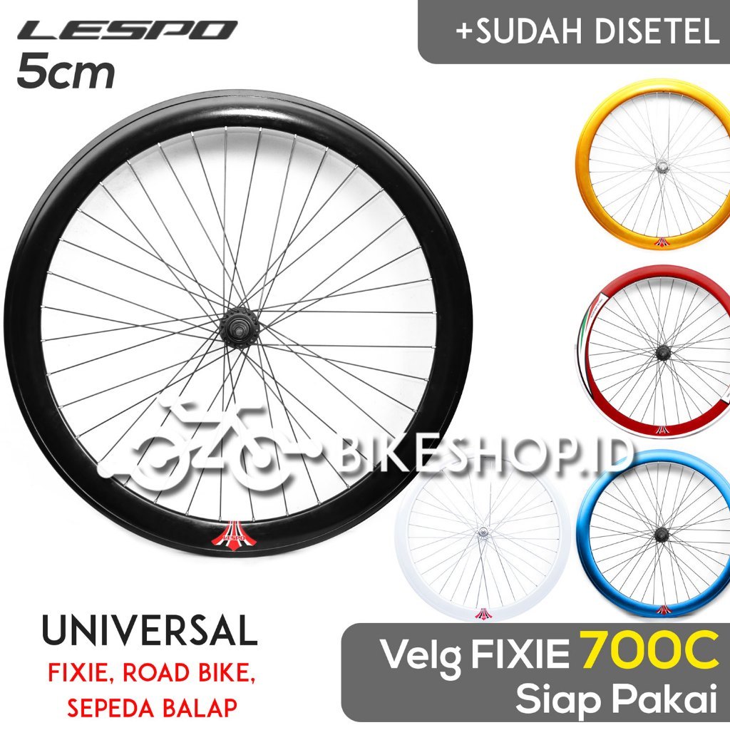 Jual Velg wheelset 700 c sepeda balap fixie lespo bahan alloy 5 cm rims ...