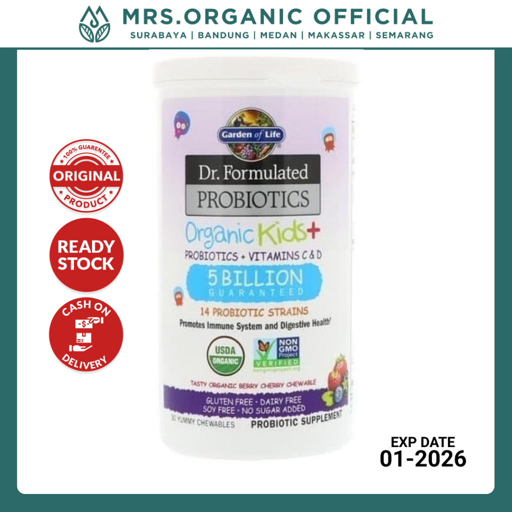Jual Suplemen Vitamin Probiotik Anak Garden of Life Dr Formulated ...