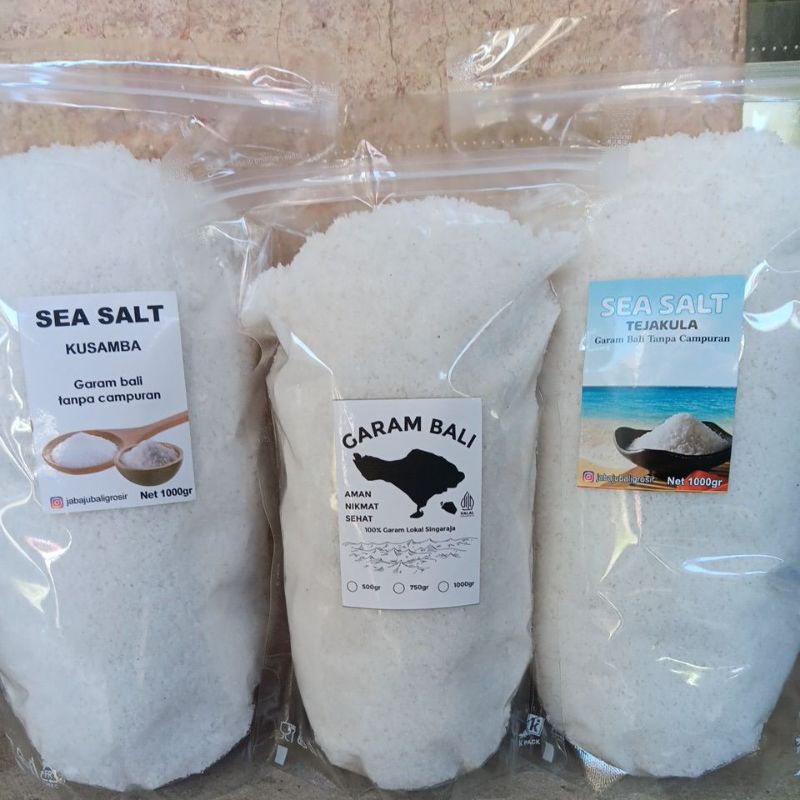 Jual 1KG Garam Laut Bali KUSAMBA, TEJAKULA dan SINGARAJA/ SeaSalt ...