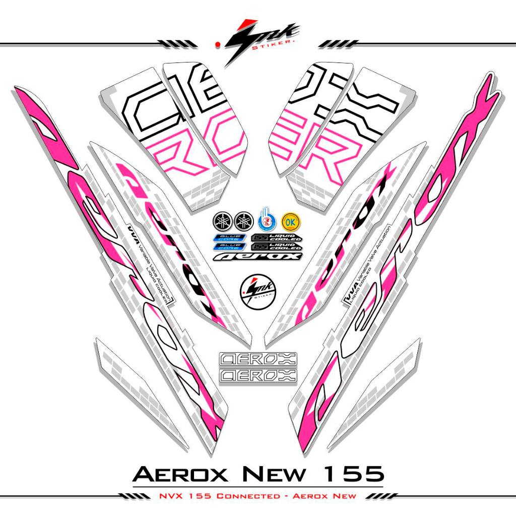 Jual STRIPING AEROX 155 NEW CONNECTED MOTIF 7 / COMBO COLOR / DASAR ...